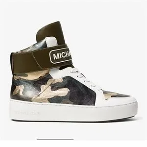 Michael Kors | Shoes | Michael Kors Green Camouflage Hightop Sneakers ...